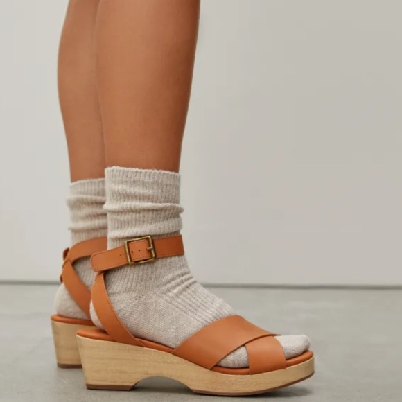 Everlane | Shoes | Everlane Leather Clog Sandals In Cognac Nwb 7 | Poshmark